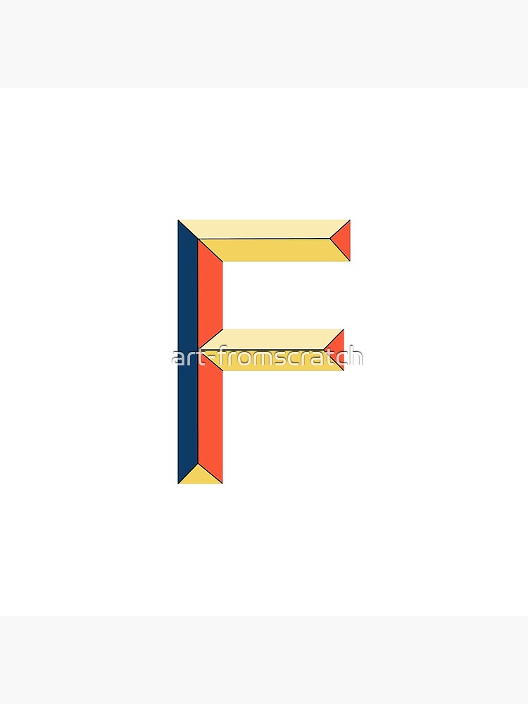 "Geometric Letter F (Red)" Poster for Sale by art-fromscratch | Redbubble
