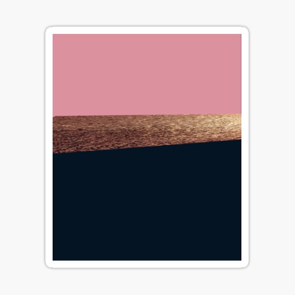 "Blush Pink and Navy Blue with a Gold Stripe" Sticker for Sale by ...