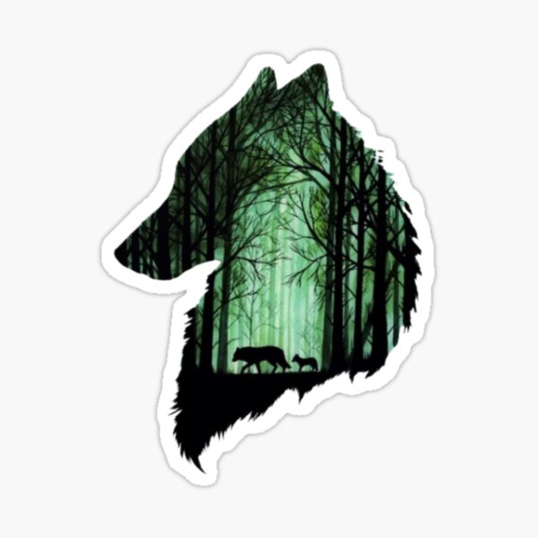 "Forest Wolf" Sticker for Sale by GymDream | Redbubble