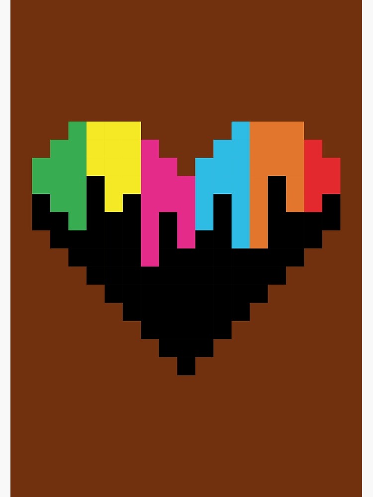 "Melting Pixel Heart" Poster for Sale by Manpixel | Redbubble