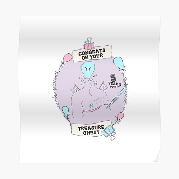 "Trans Top Surgery Celebration - 5 years Post-op " Poster by Koiboi11 ...