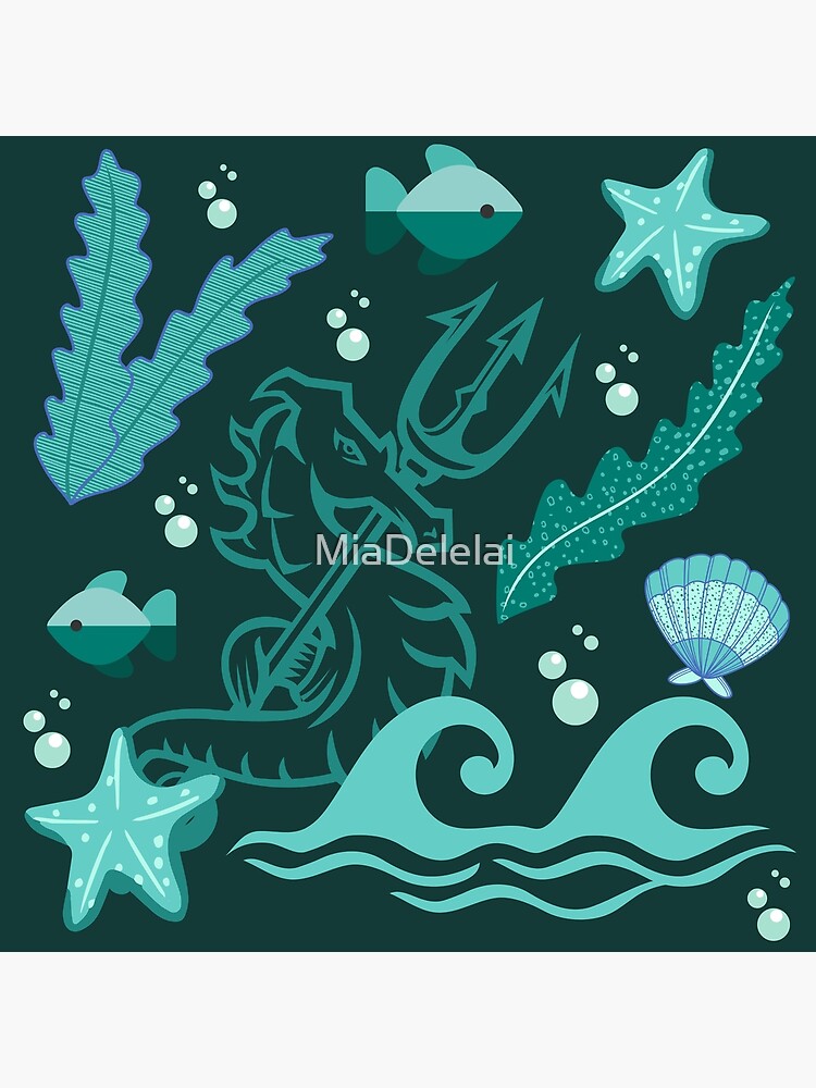 Lámina fotográfica «dios del mar | Poseidón | Semidiós | caballito de ...