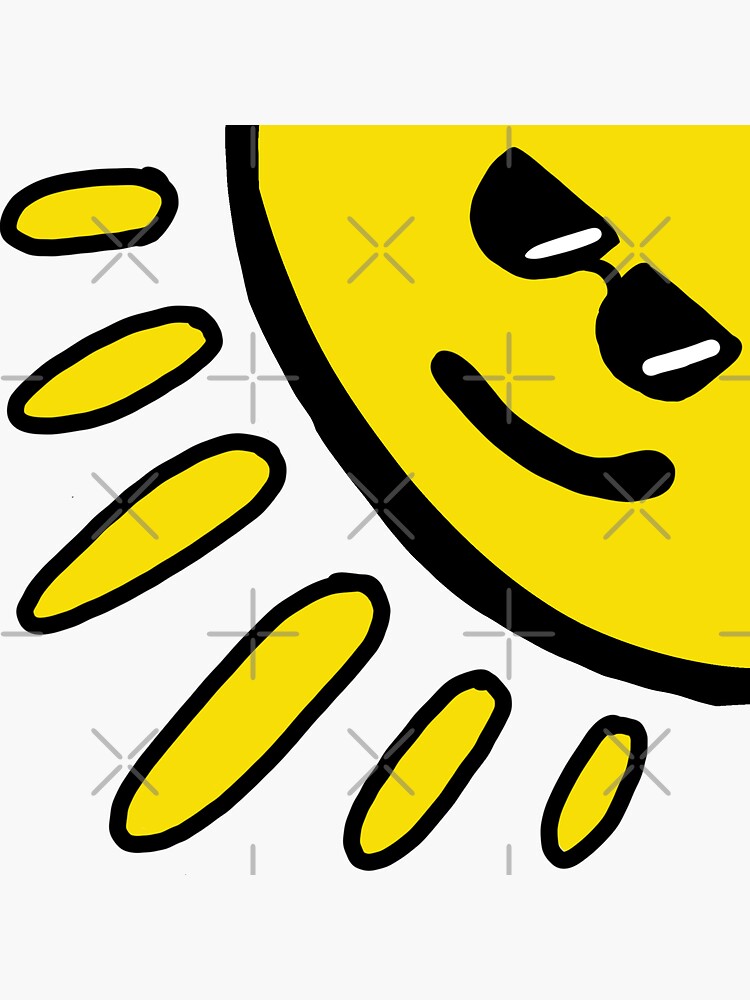 "The cool corner sun" Sticker by Sanguinik | Redbubble
