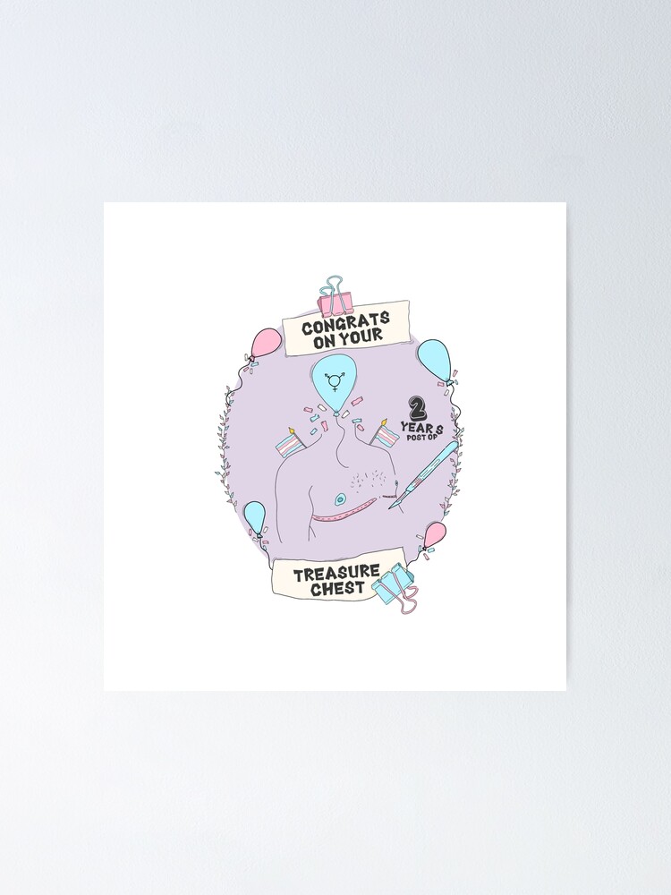 "Trans Top Surgery Celebration - 2 years Post-op " Poster by Koiboi11 ...