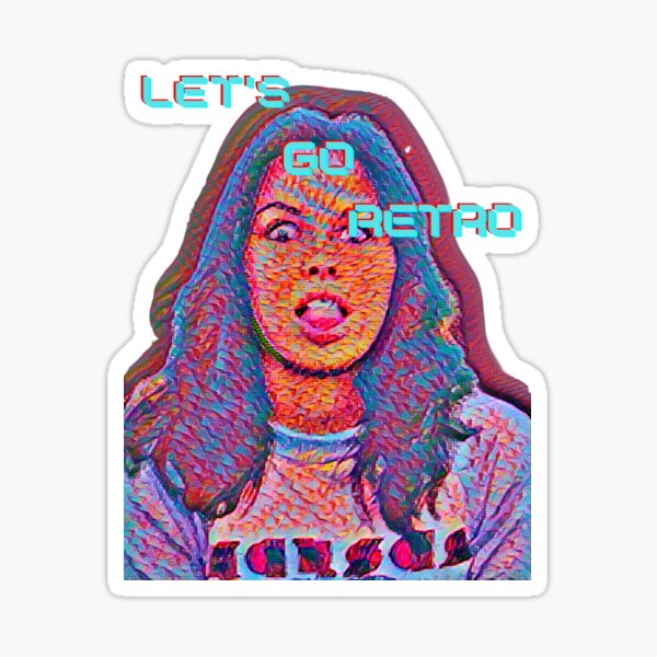 "Pretty Retro Girl " Sticker by WWJDESIGNS | Redbubble