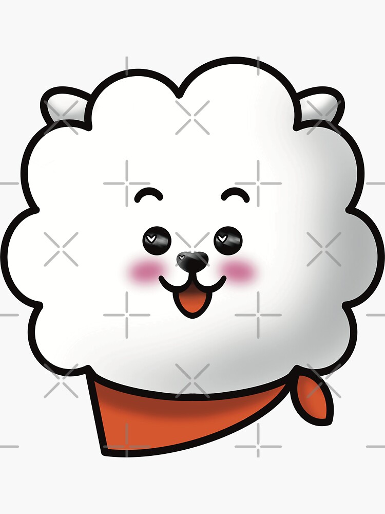 "BT21 RJ (BTS-JIN) " Sticker for Sale by LisaGhosheh | Redbubble