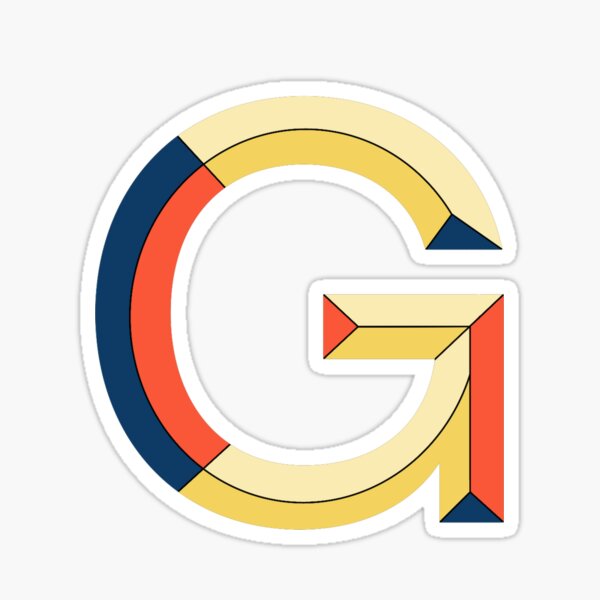 "Geometric Letter G (Red)" Sticker for Sale by art-fromscratch | Redbubble