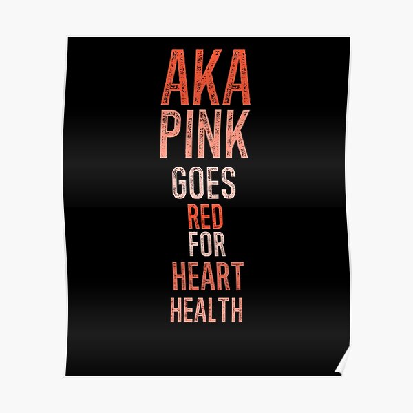 "Womens Costume AKA Pink Goes Red For Heart Health Awareness Girls AKA ...