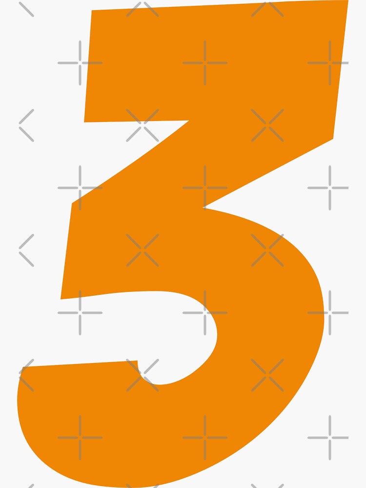 "Daniel Ricciardo 3 - Driver Number" Sticker for Sale by GreazyL ...