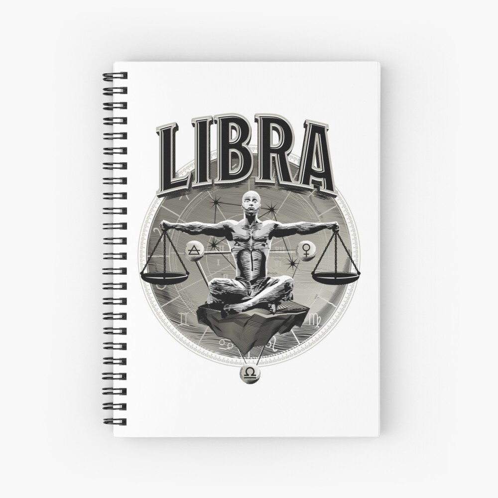 Cuaderno de espiral «Libra. Balanza. Justicia. Signos del zodíaco ...