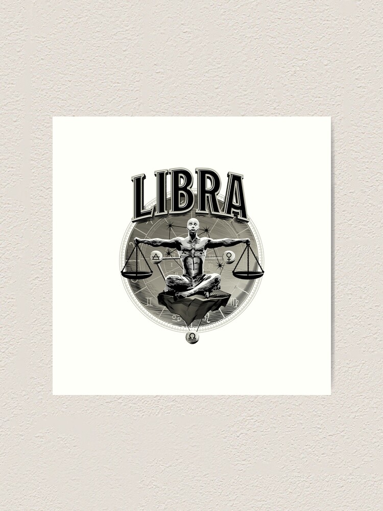Lámina artística «Libra. Balanza. Justicia. Signos del zodíaco ...