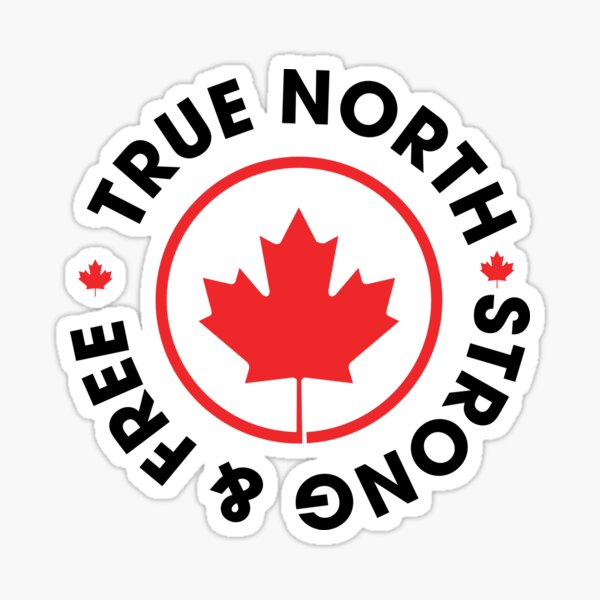 "True north strong and free! convoy freedom" Sticker for Sale by ...