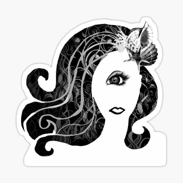 "Beautiful Cyclops. Sci fi theme, original art. Monochrome " Sticker by ...