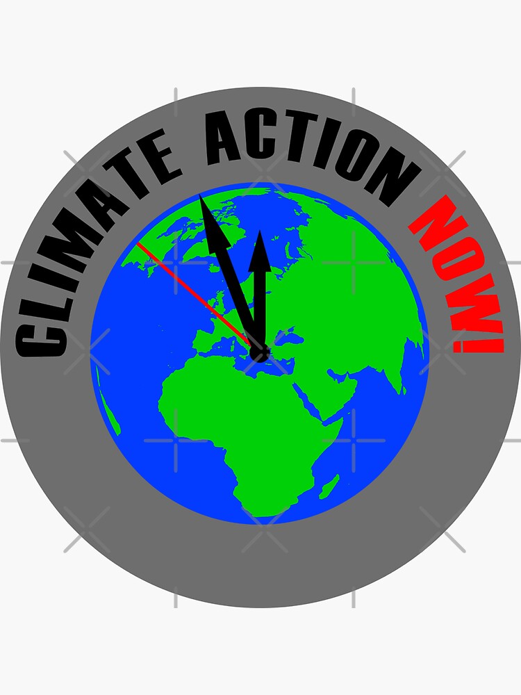 "My classic climate action now drawing " Sticker by Blondiabshop ...