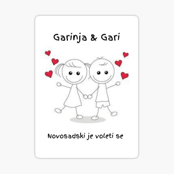 "Garinja i Gari" Sticker by Jovanka82 | Redbubble