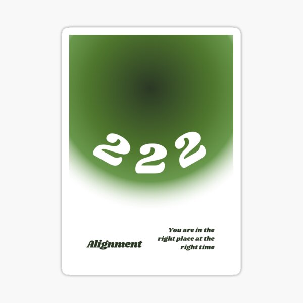 "222 angel number" Sticker by RiriDesign | Redbubble