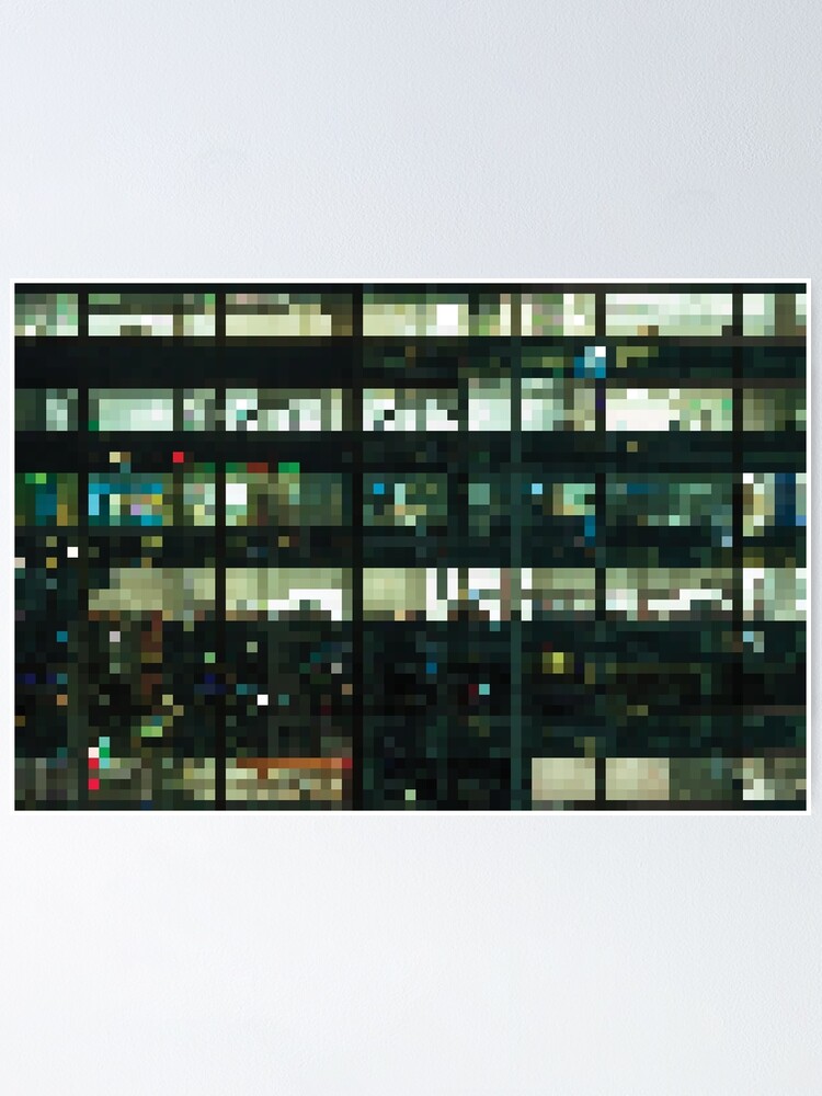 "Pixelated Office Building" Poster for Sale by fotollissimo | Redbubble