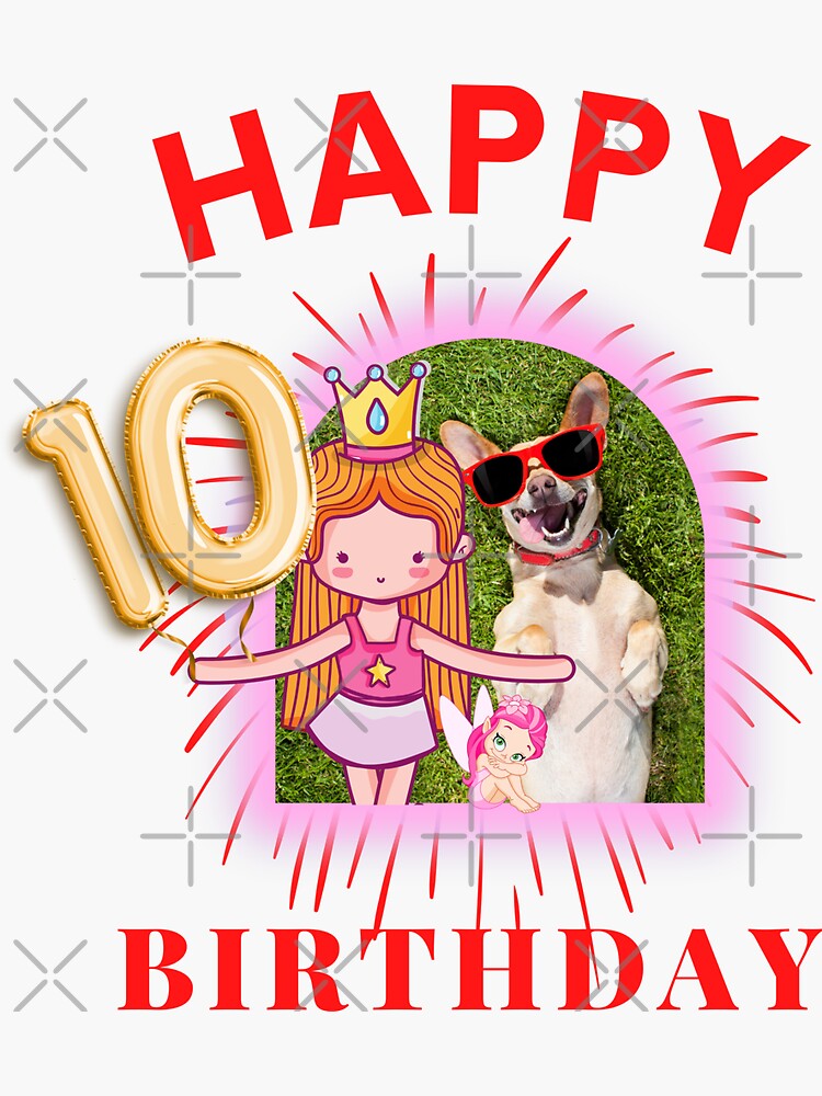 "10th birthday" Sticker for Sale by innalabwork | Redbubble