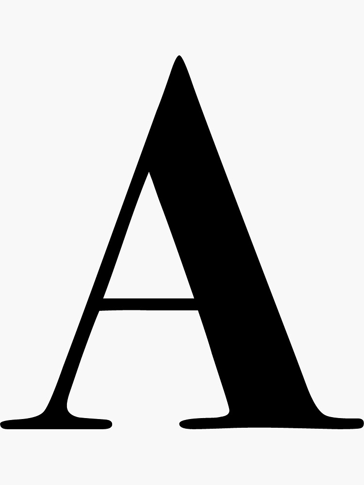 "Initials: Letter A" Sticker for Sale by Katie Ryder | Redbubble