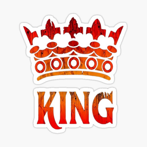 "King" Sticker for Sale by Firetree | Redbubble