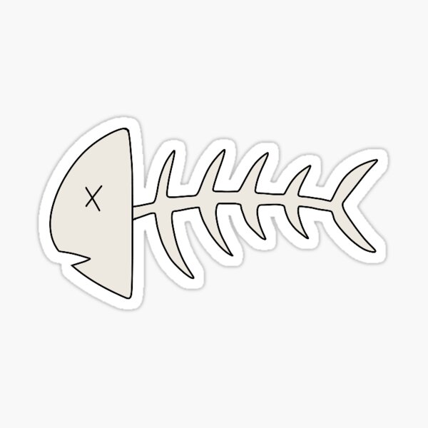 "Simple Fishbone" Sticker for Sale by soggyshoelace | Redbubble
