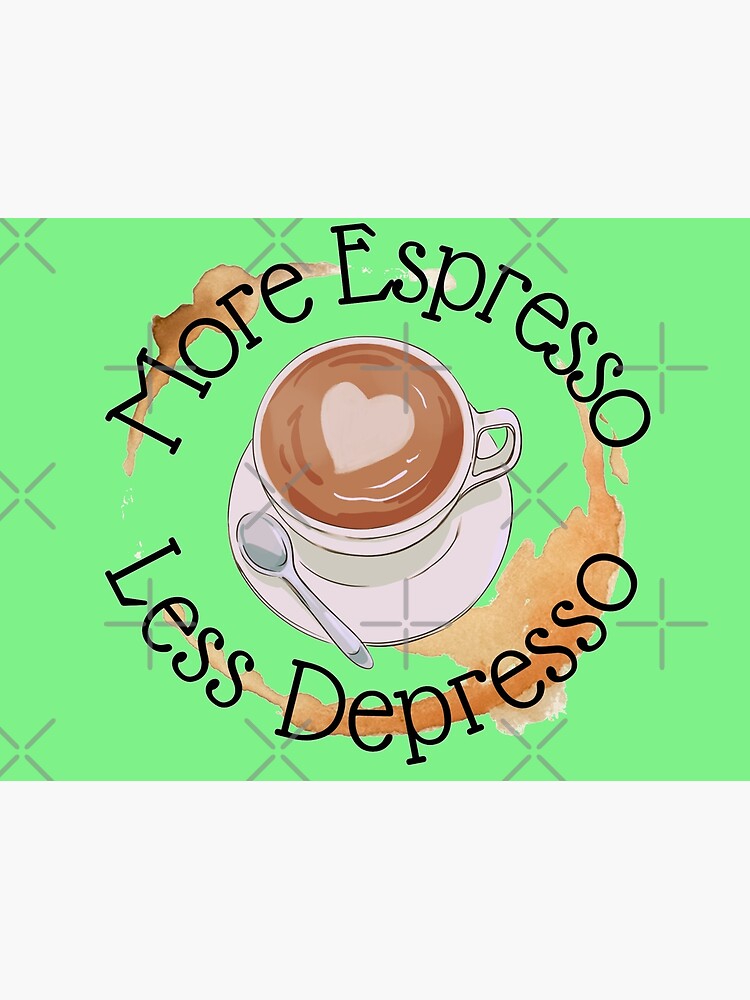 Lámina fotográfica «More Espresso Less Depresso Heart en versión café y ...