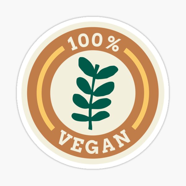 "Vegan label marketing sticker for food packaging" Sticker by ...