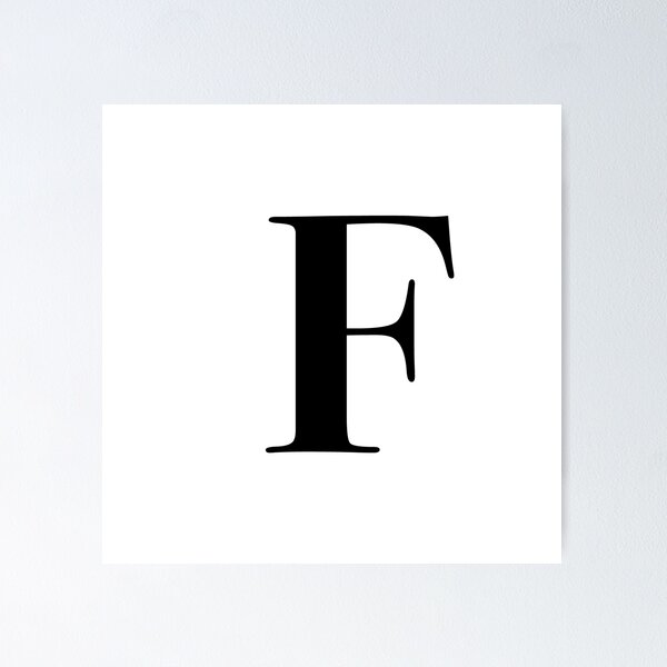 Póster for Sale con la obra «Letra F: inicial» de Katie Ryder | Redbubble