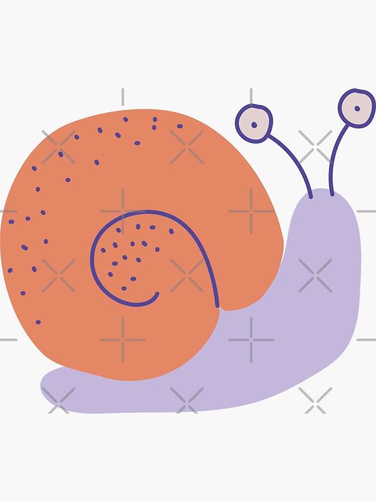 "Slow Snail Sticker" Sticker for Sale by mpls-stickers | Redbubble