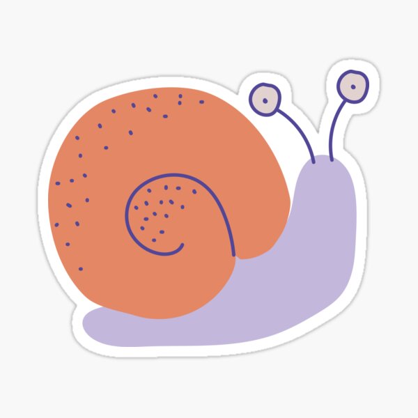 "Slow Snail Sticker" Sticker for Sale by mpls-stickers | Redbubble