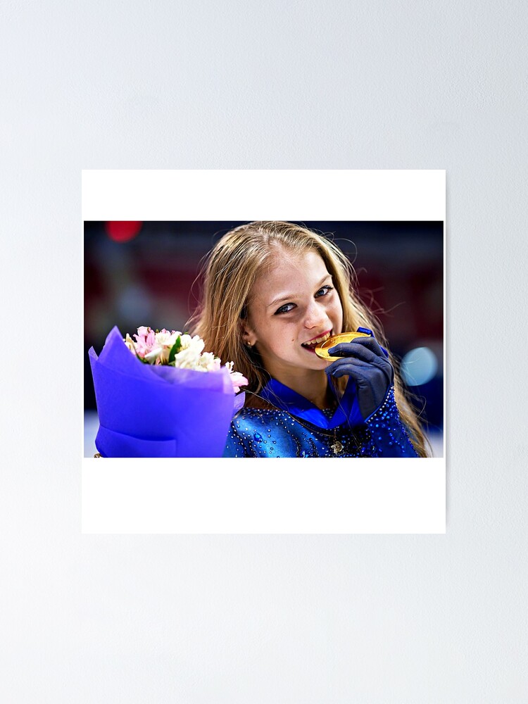 "Alexandra Trusova - Figure Skater Medalist" Poster by VintagePeople ...