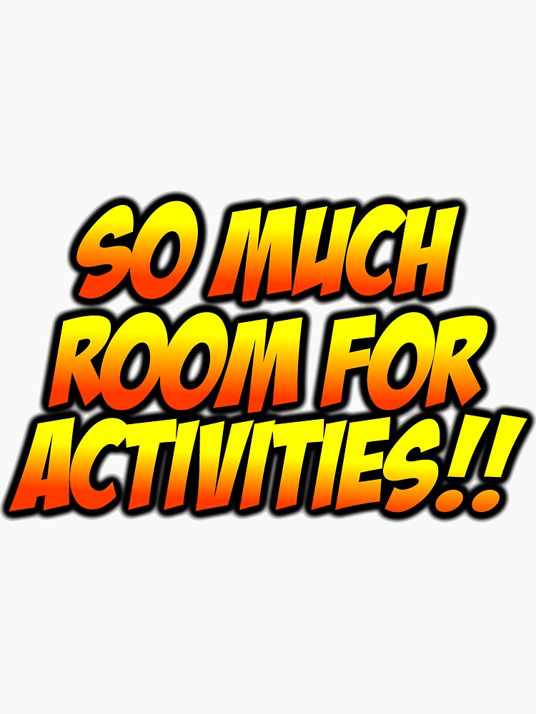 "So Much Room!" Sticker for Sale by MistressMiaRey | Redbubble