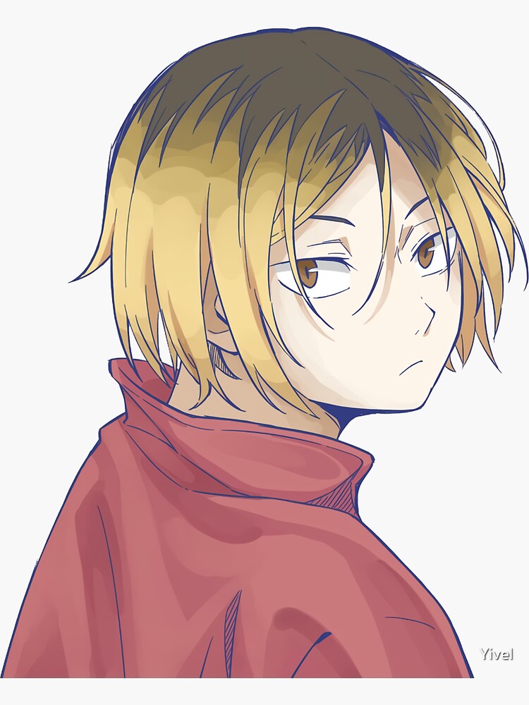 "Kenma Haikyuu Looking at you" Sticker by Yivel | Redbubble