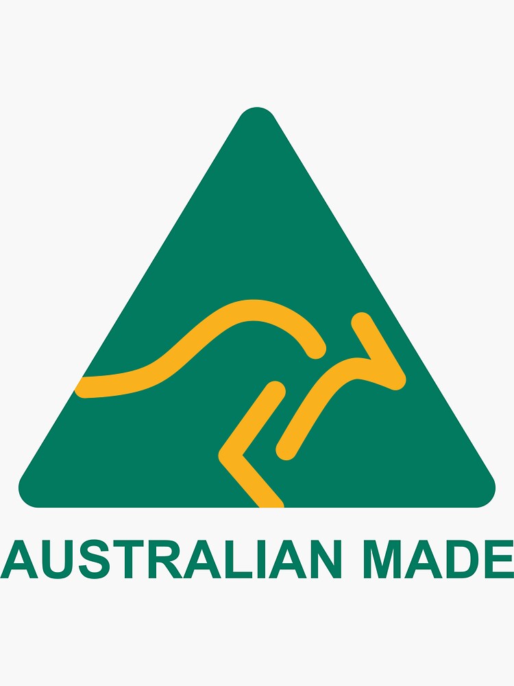 "Australian made" Sticker for Sale by MattForbesDev | Redbubble