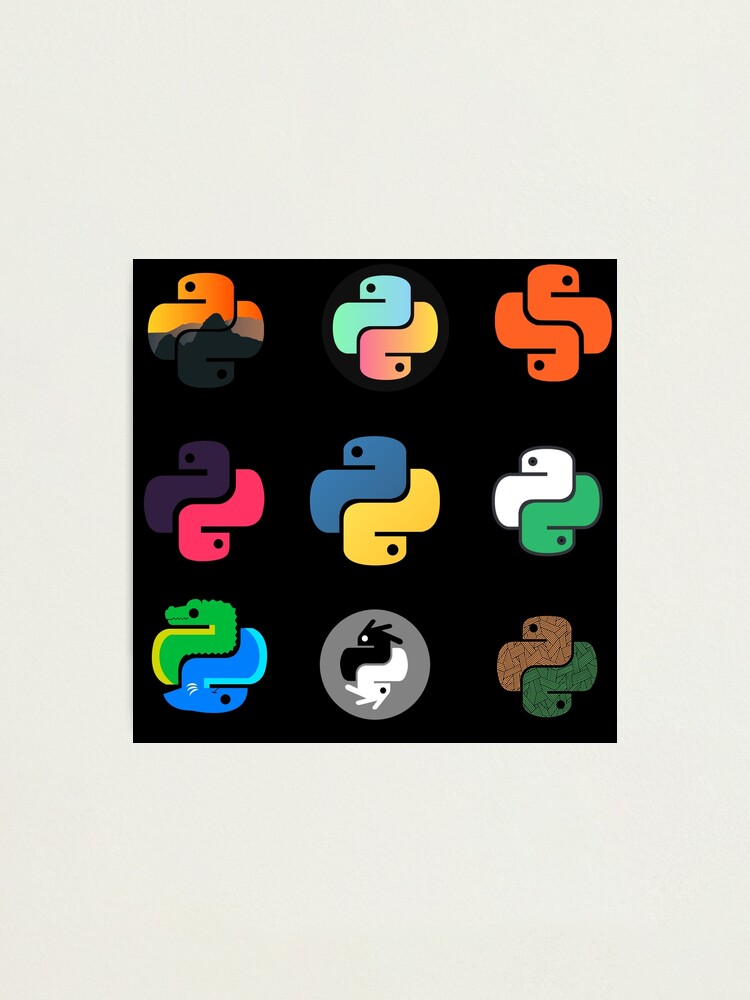 Lámina fotográfica «paquete de logotipos de lenguajes de codificación ...