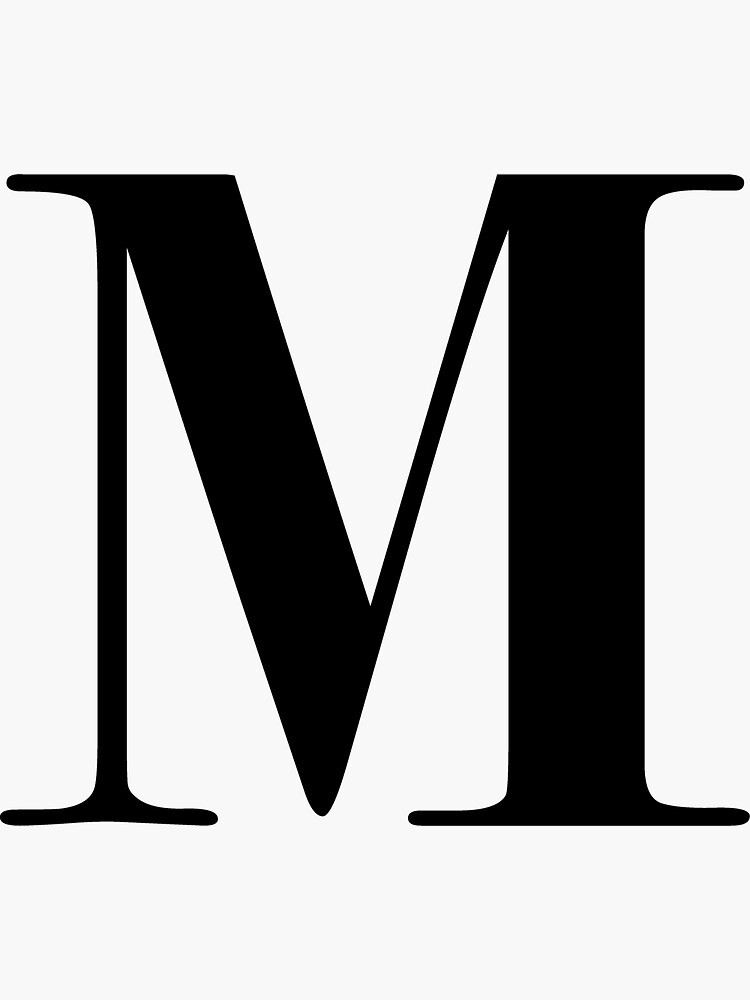 "Letter M: monogram initial" Sticker for Sale by kryder15 | Redbubble