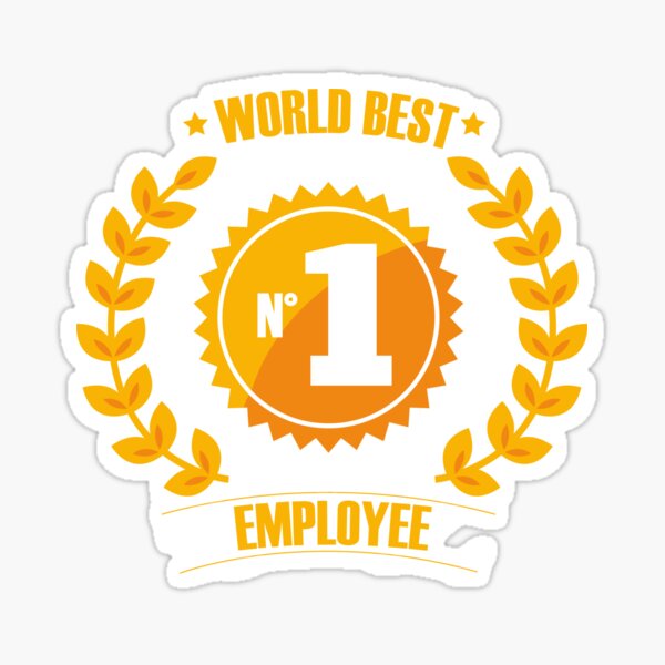 "world best employee" Sticker by v-cino | Redbubble
