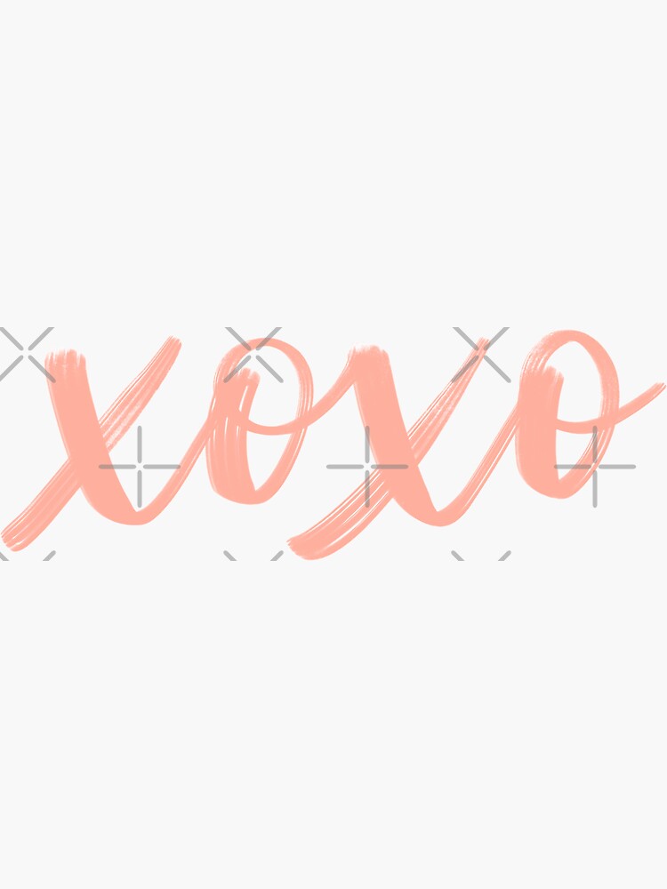 "XOXO Aesthetic Pink" Sticker by MissCassieBee | Redbubble