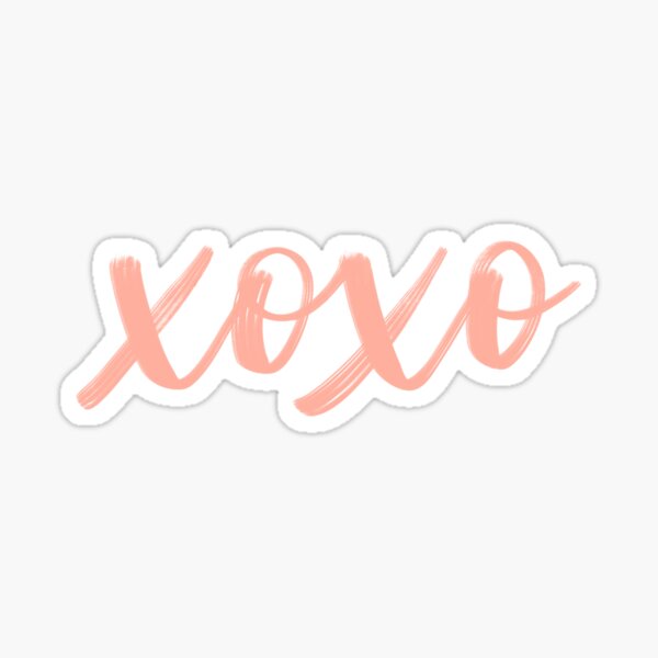"XOXO Aesthetic Pink" Sticker by MissCassieBee | Redbubble