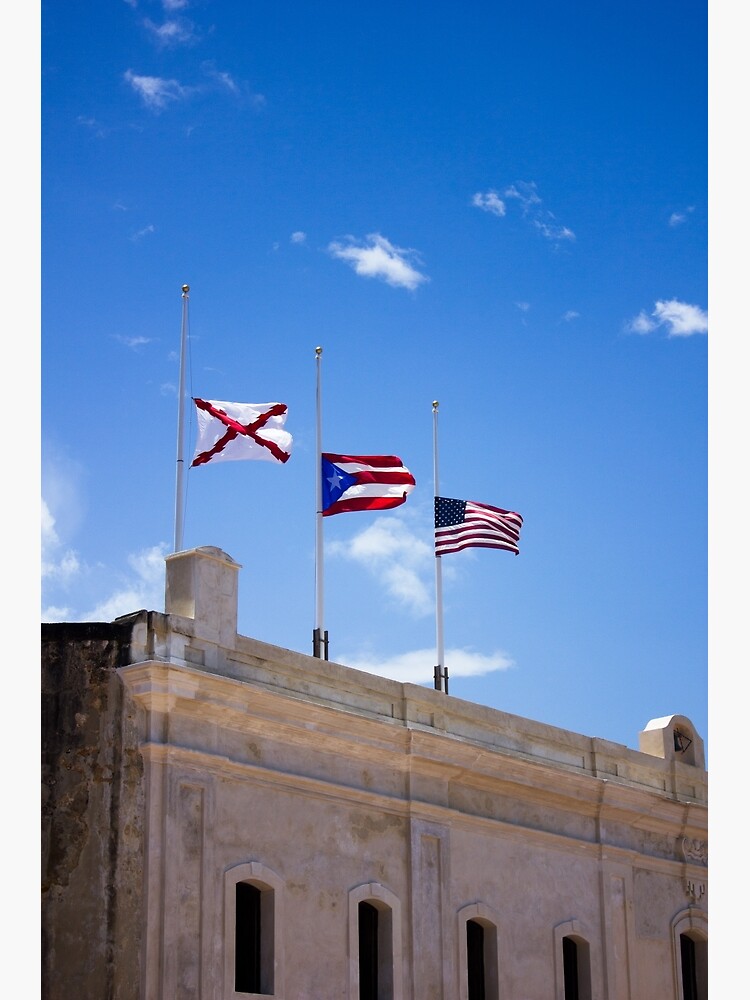 Lámina fotográfica «Banderas en el Castillo San Felipe del Morro ...