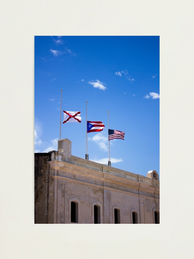 Lámina fotográfica «Banderas en el Castillo San Felipe del Morro ...
