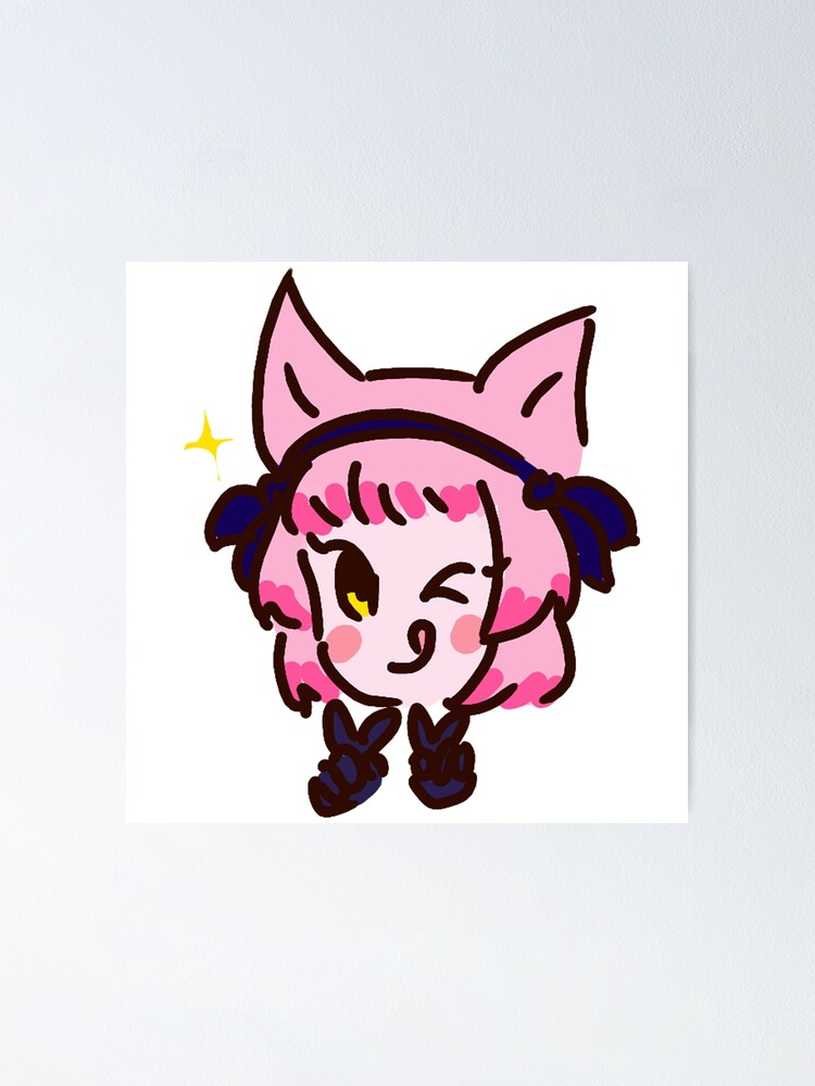 "Peace Sign Fox Girl" Poster for Sale by Nyamelon | Redbubble