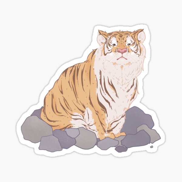 "chonky tiger" Sticker by MumpkinShop | Redbubble