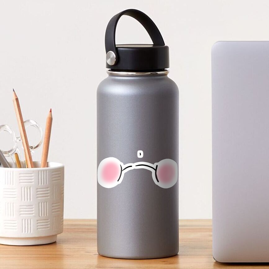 "Anime Hmph Face" Sticker for Sale by Nyamelon | Redbubble