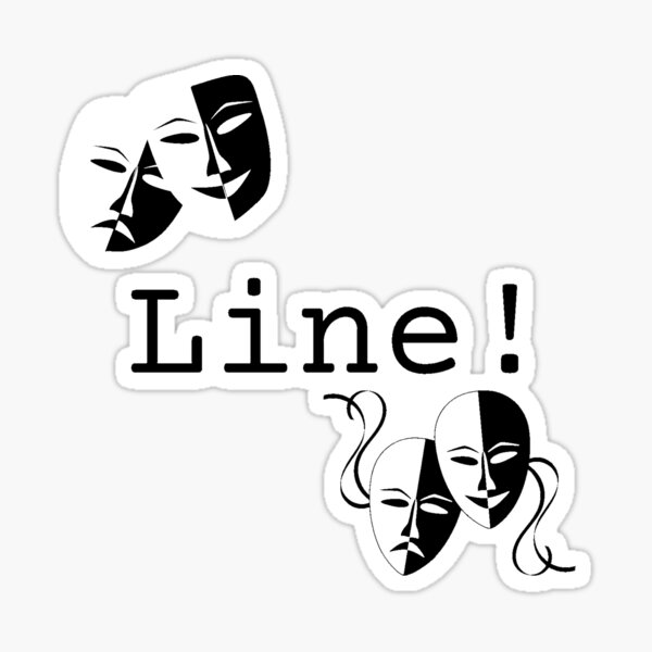 "Line! (Black Letters)" Sticker by Bojakai | Redbubble