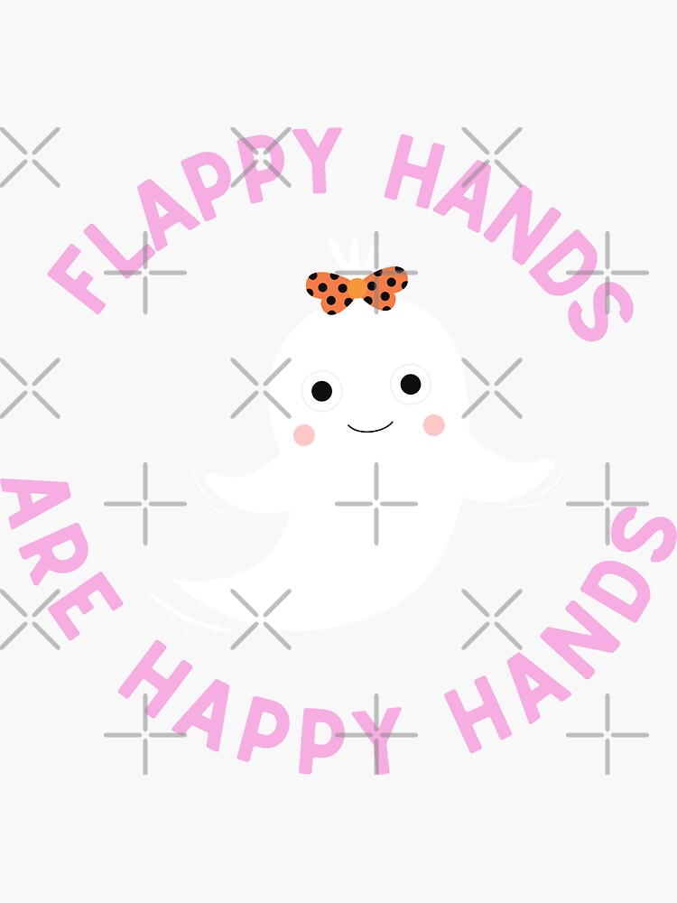 "flappy hands are happy hands ghost" Sticker for Sale by goblinbabe ...