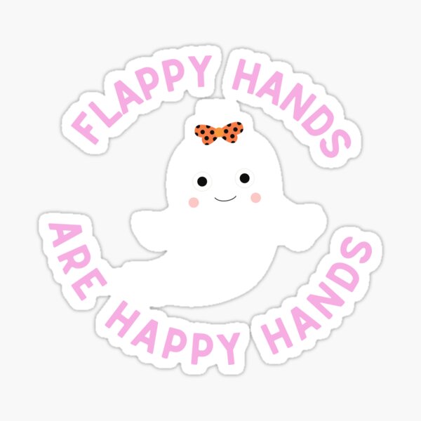"flappy hands are happy hands ghost" Sticker for Sale by goblinbabe ...