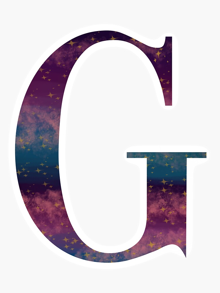 "Galaxy Letter G" Sticker by DiamondDP | Redbubble