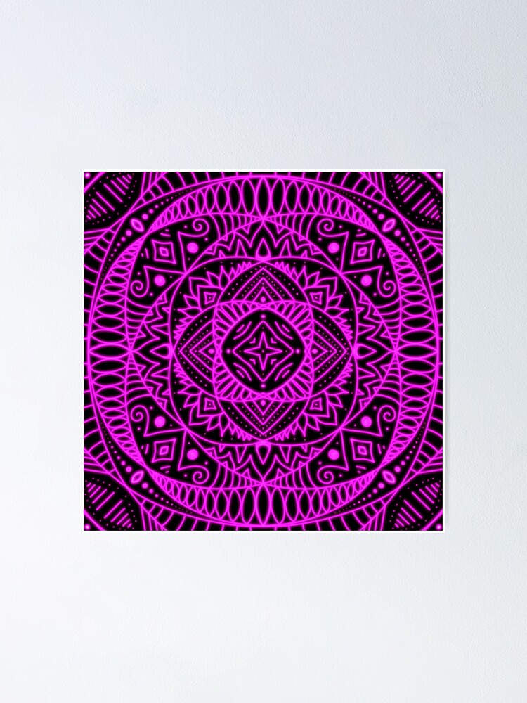 "Magenta Mandala" Poster for Sale by BeetleAndFern | Redbubble