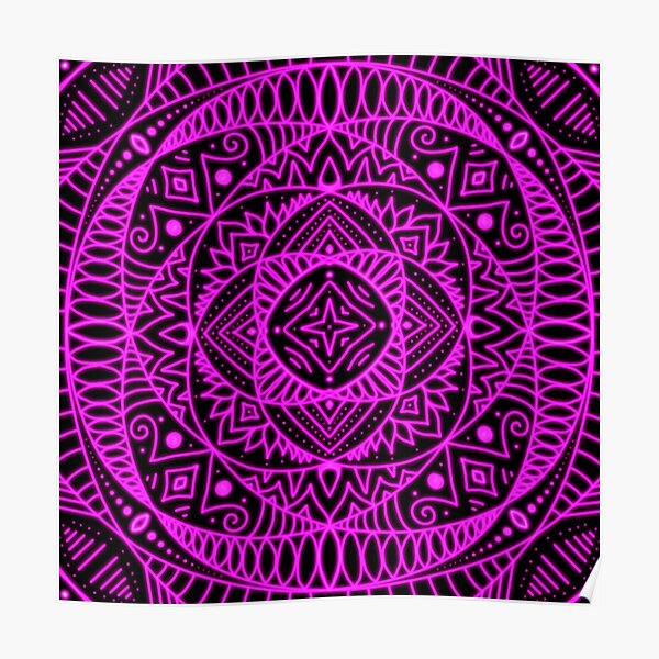 "Magenta Mandala" Poster for Sale by BeetleAndFern | Redbubble